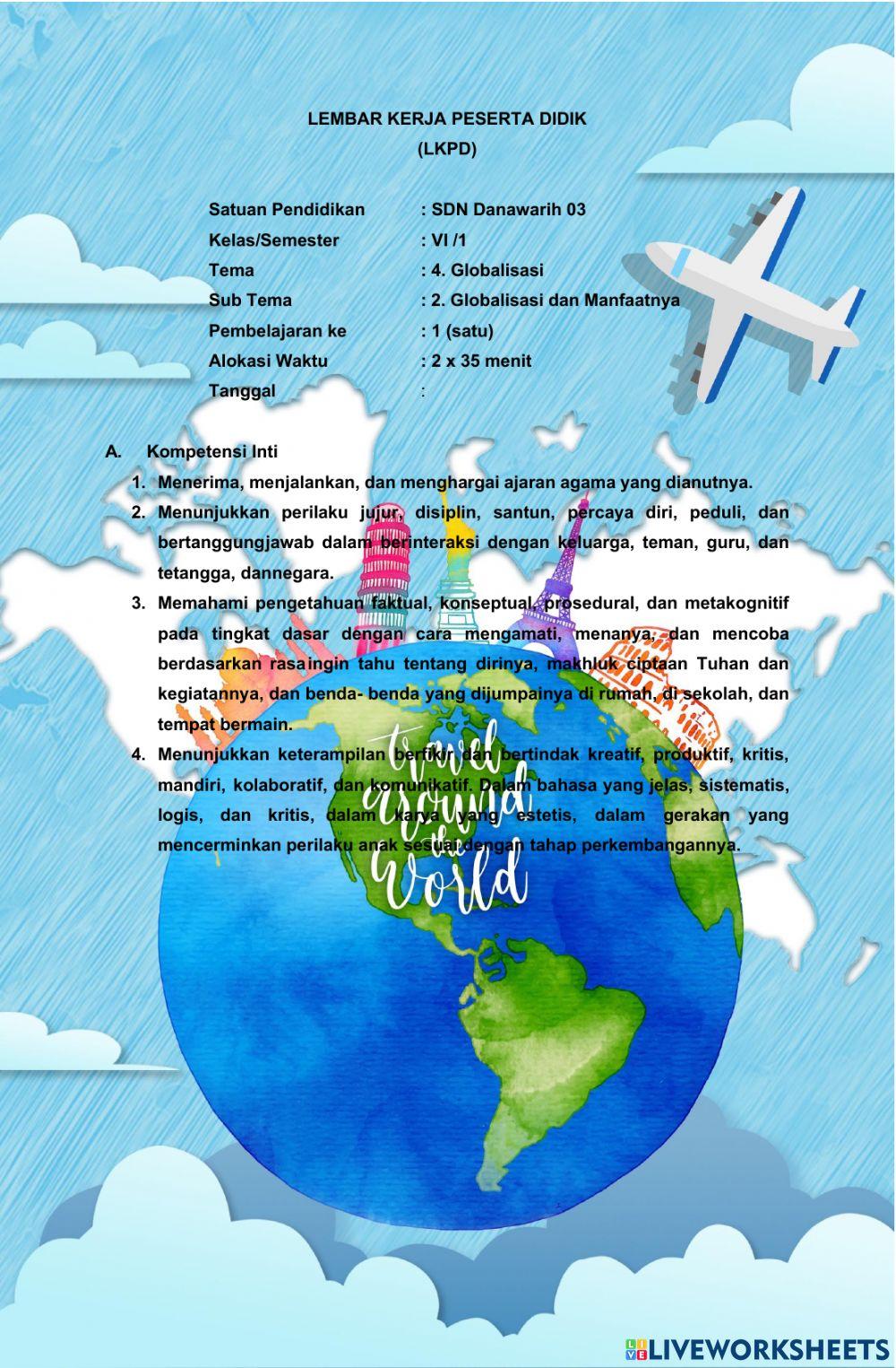 LKPD Kelas 6 Te… | Free Interactive Worksheets | 1293549