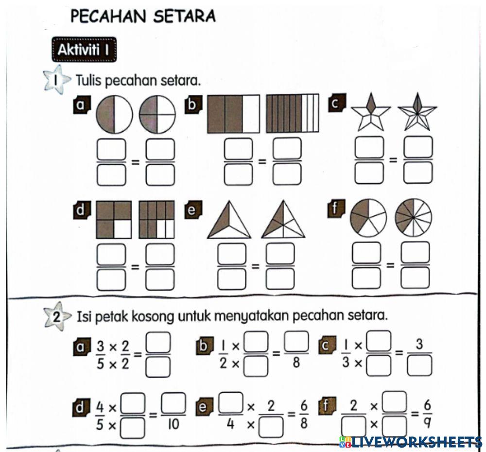 SITI AISHAH BINTI SABRAN | Pecahan Setara 1293989