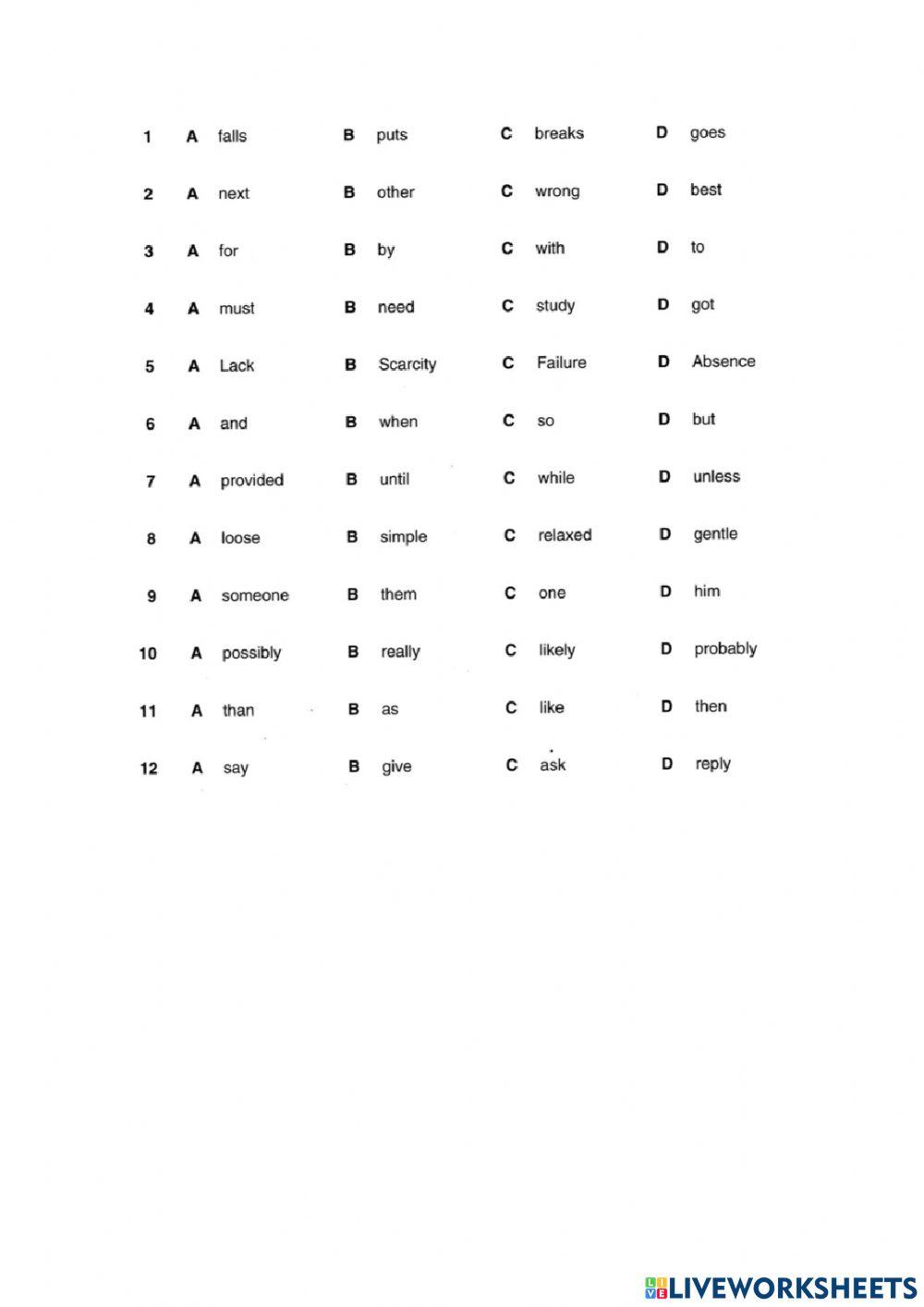 2297723 | Use of English part 1 - Test 68-71