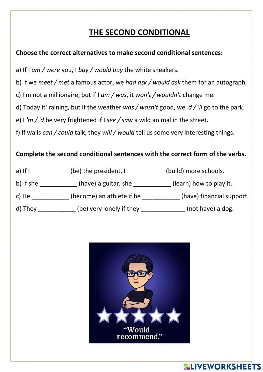 Second Conditio… | Free Interactive Worksheets | 6690064