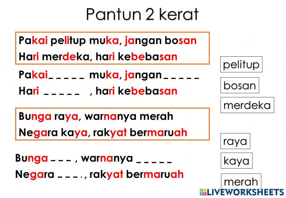 Pantun 2 kerat (kemerdekaan) | MUHAMMAD HAZMAN BIN