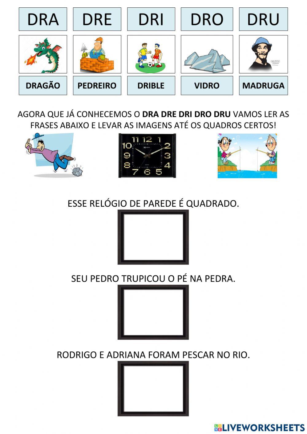 Jogo do dra dre… | Free Interactive Worksheets | 1294336