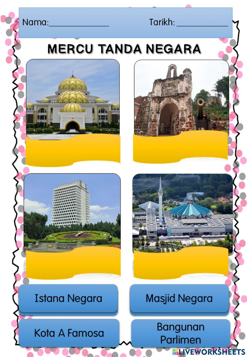 Mercu tanda negara 1294340 | faiznur_89 | LiveWorksheets