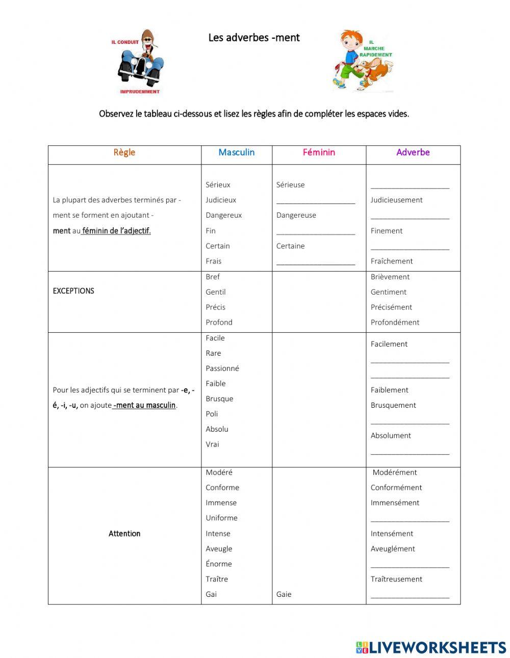 5135213 | Les adverbes -ment GRAMMAIRE | Yenit Vera