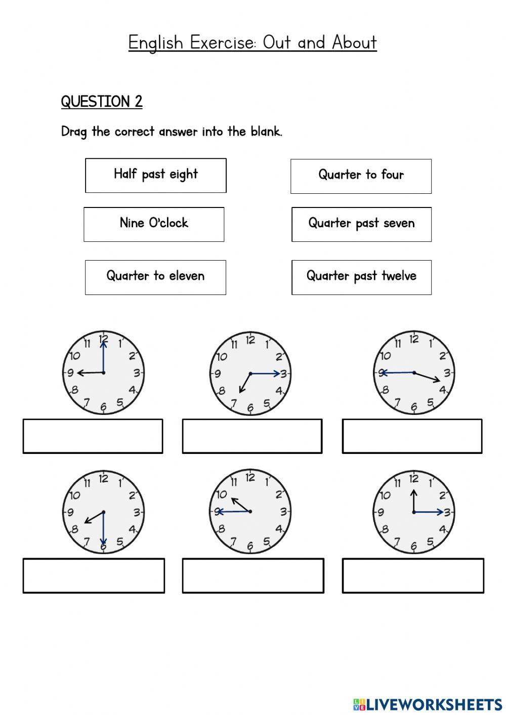 English Year 3 online activity for 3 | Live Worksheets