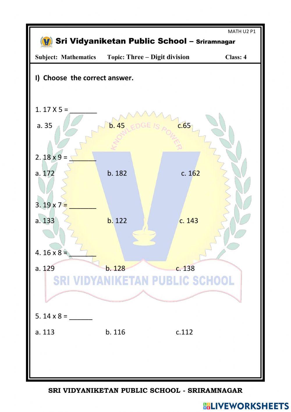 Live worksheet online pdf exercise for Grade 4 | Live Worksheets