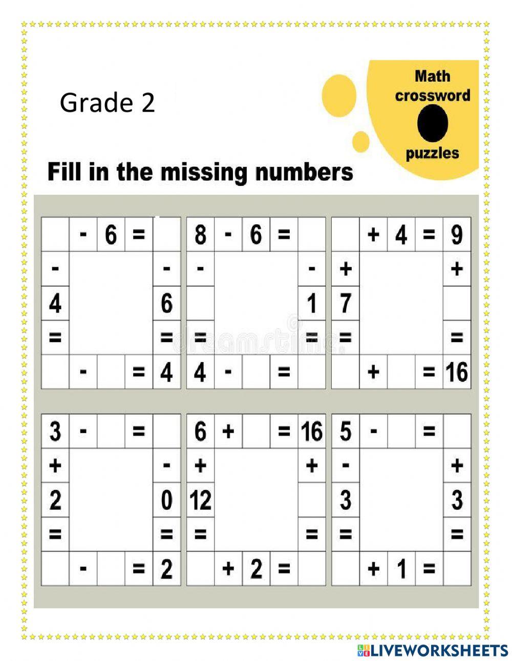 Mental math online pdf exercise for 2 | Live Worksheets