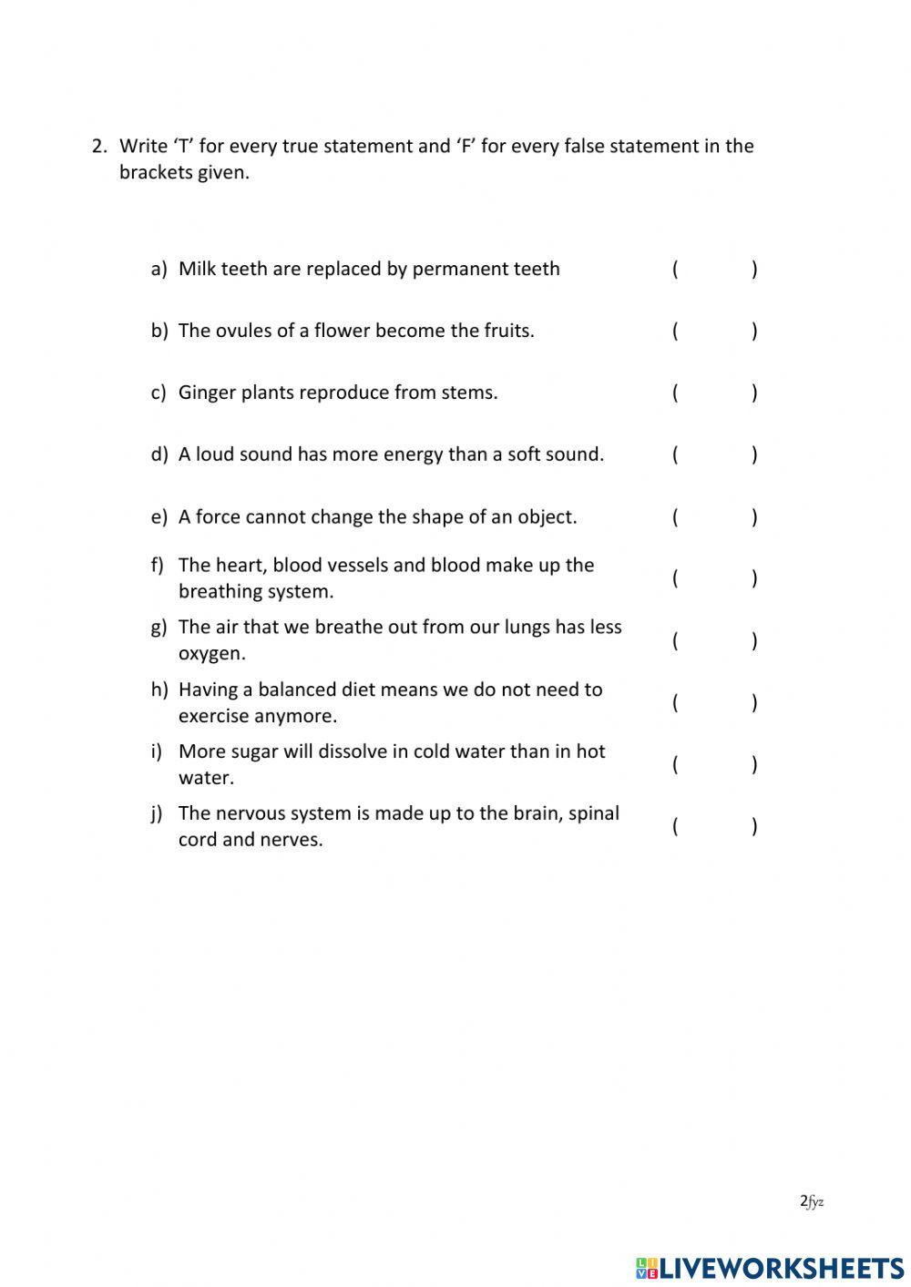 Paper 2 activity | Live Worksheets
