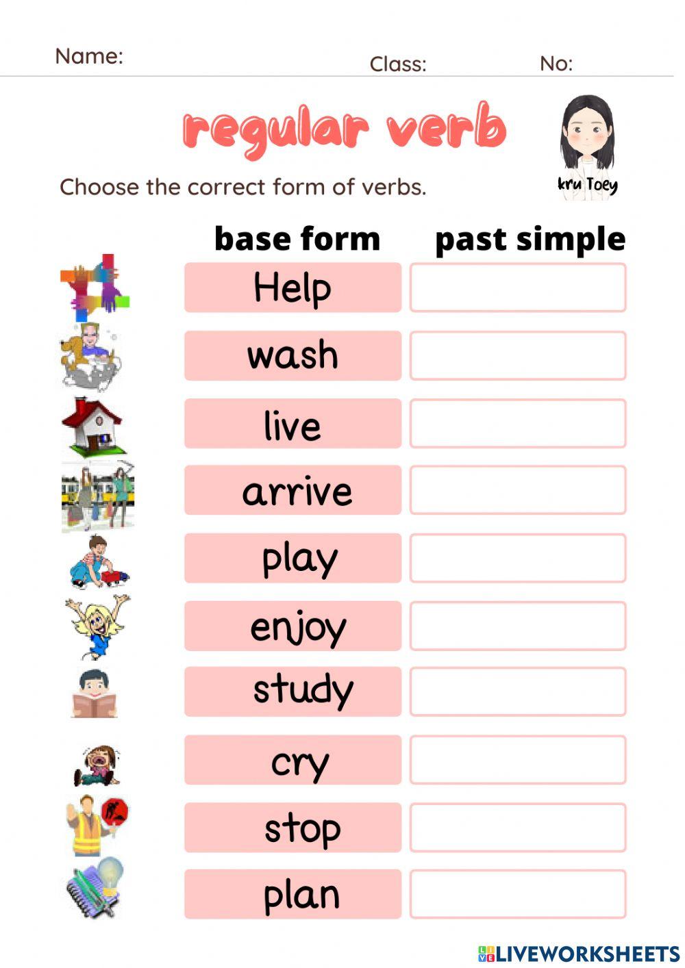 Past Simple Regular Irreagular Verbs Interactive Worksheet - NBKomputer Past Simple Regular Irreagular Verbs Interactive Worksheet - NBKomputer