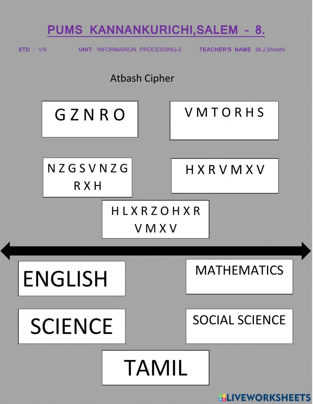 Information processing exercise | Live Worksheets