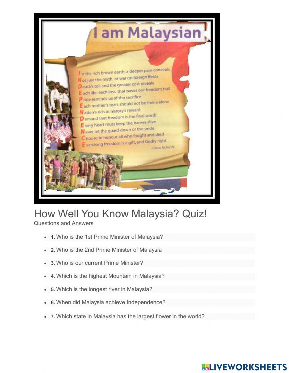 Merdeka | Free Interactive Worksheets | 5136362