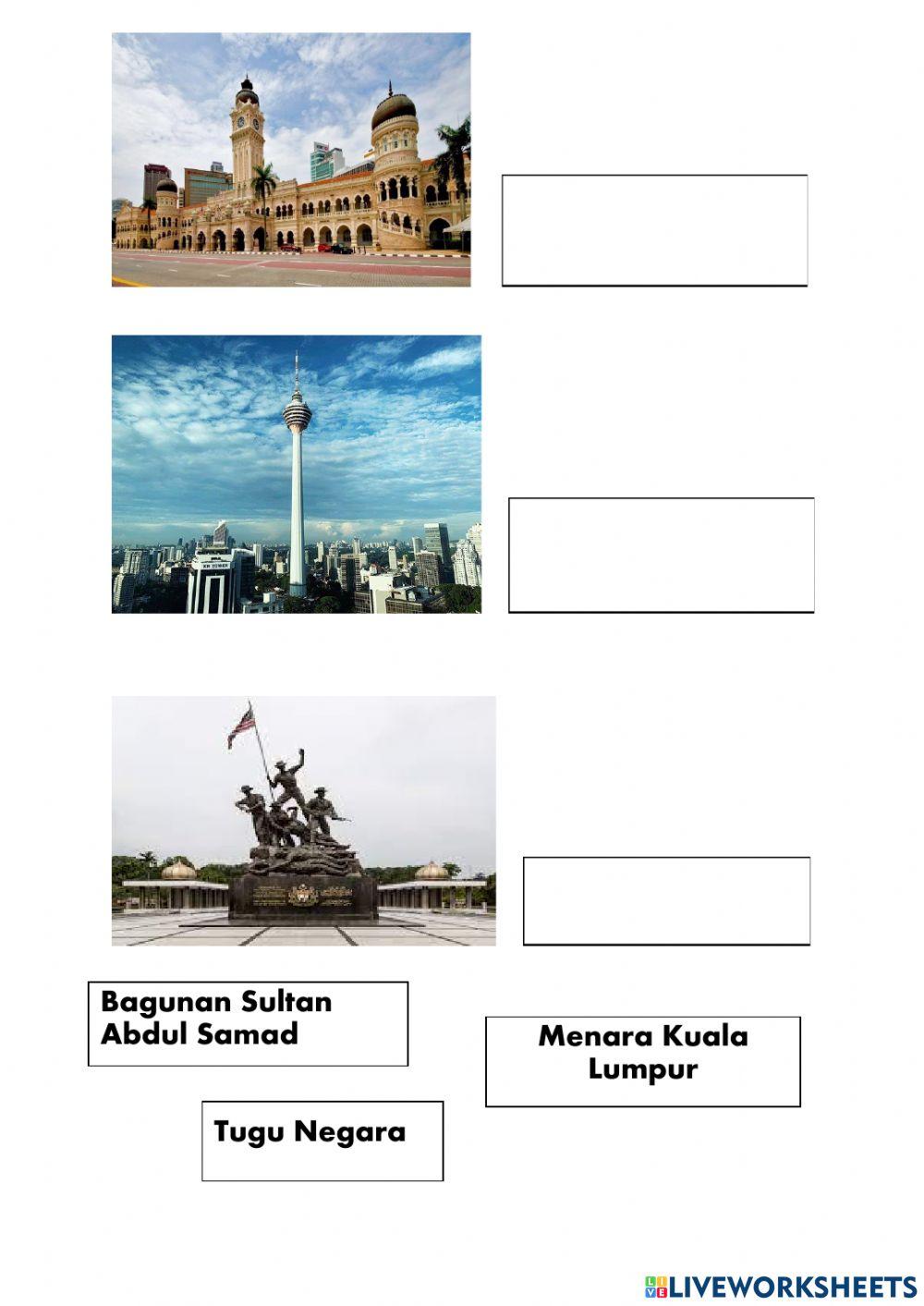 Mercu tanda interactive worksheet | Live Worksheets