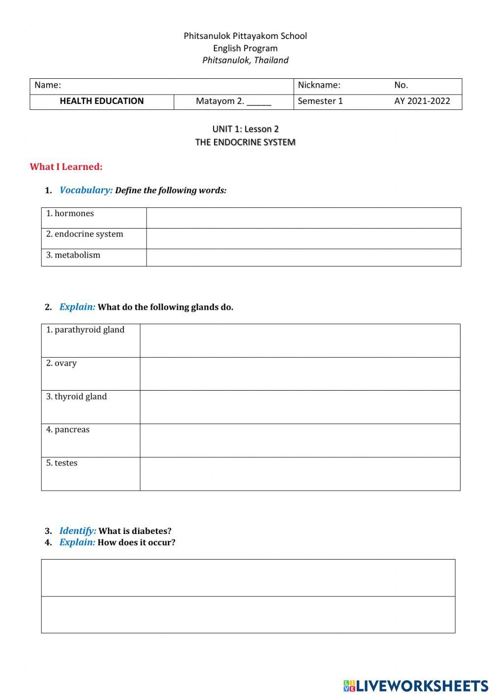 M 2 Health Unit 1 Lesson 2 Online Exercise For Live Worksheets m-2-health-unit-1-lesson-2-online-exercise-for-live-worksheets
