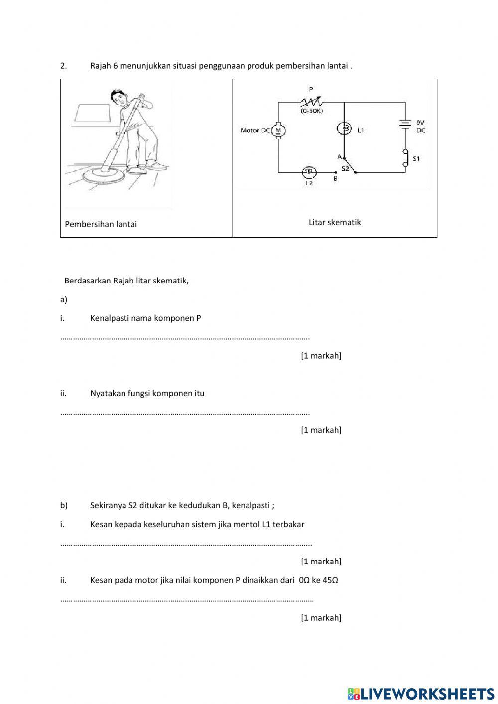 Ujian reka cipta worksheet | Live Worksheets