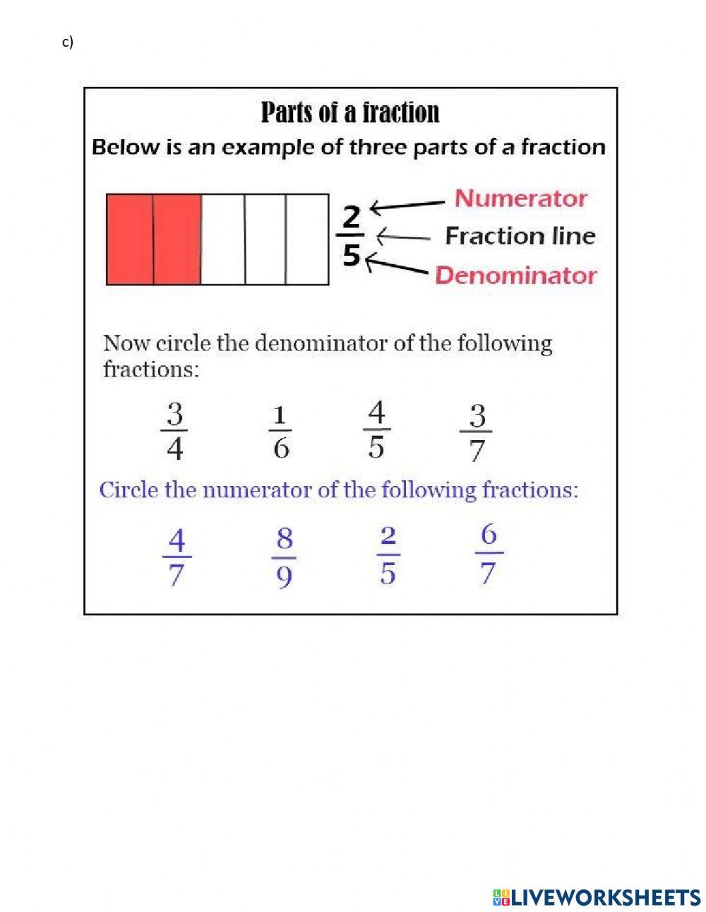 3745180 | Fractions: Numerator and Denominator | wajihah