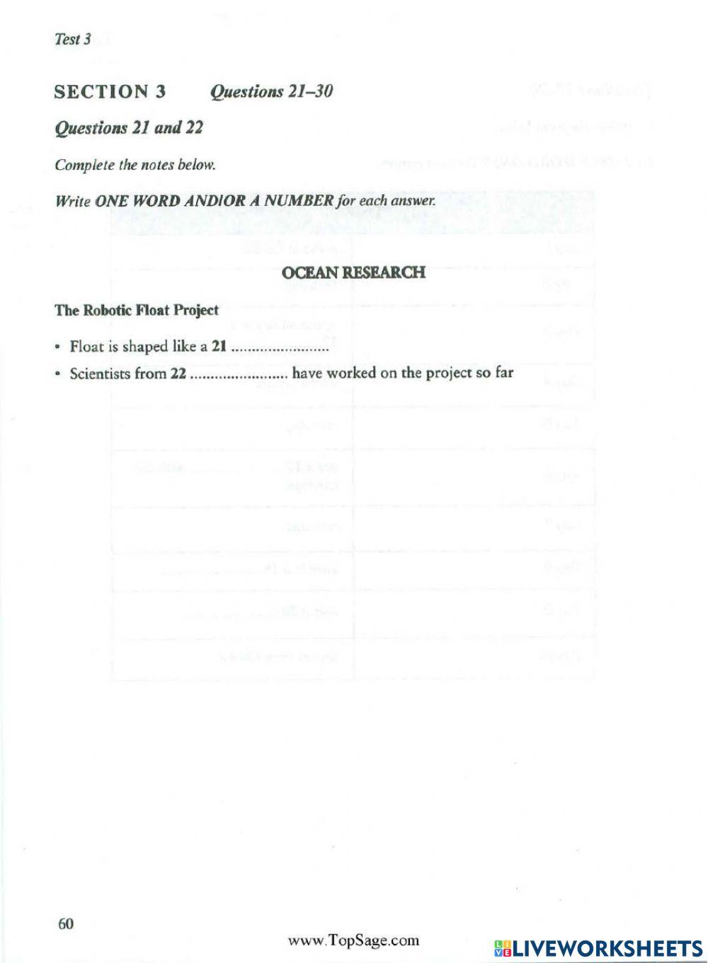 IELTS Listening section 3 - diagram - classification online exercise ...