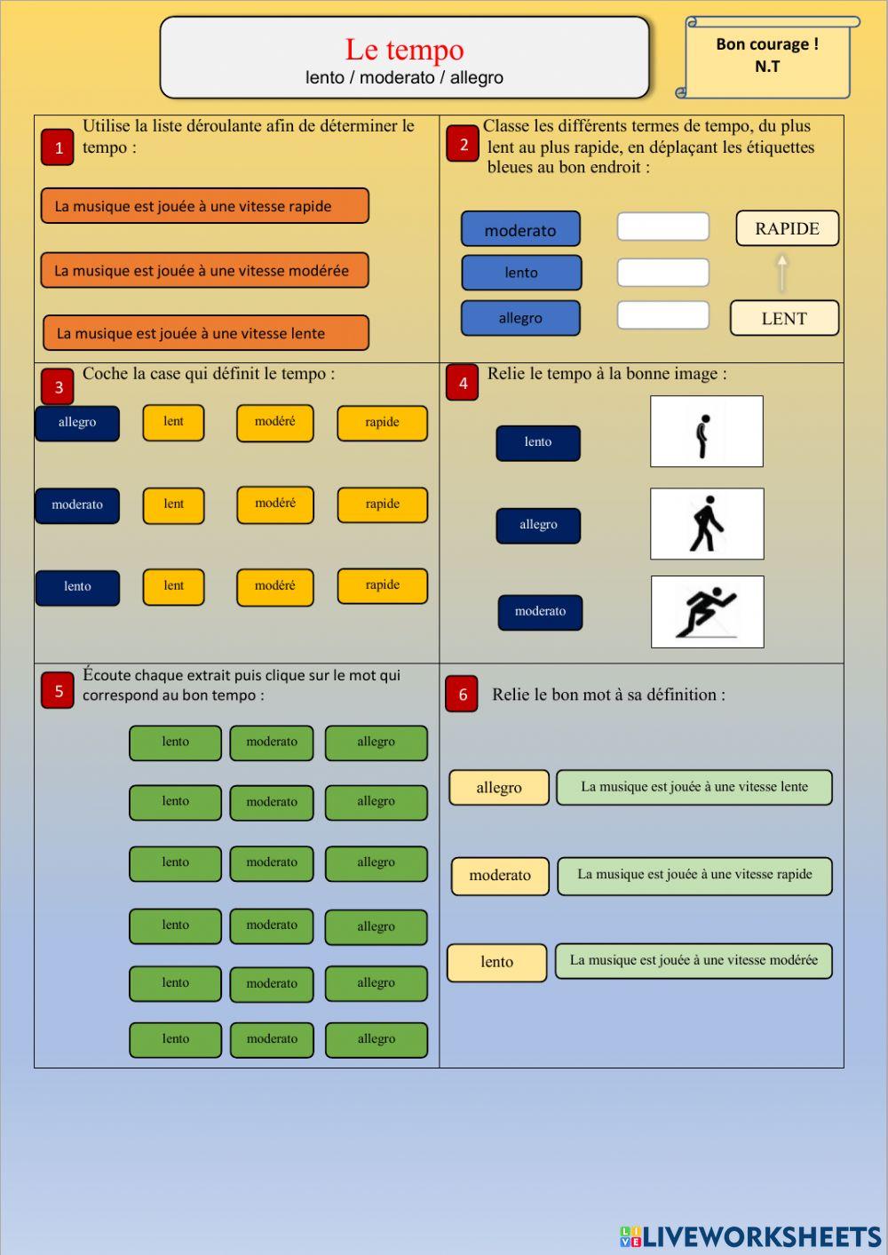 1444664 | Le tempo | toto502 | LiveWorksheets