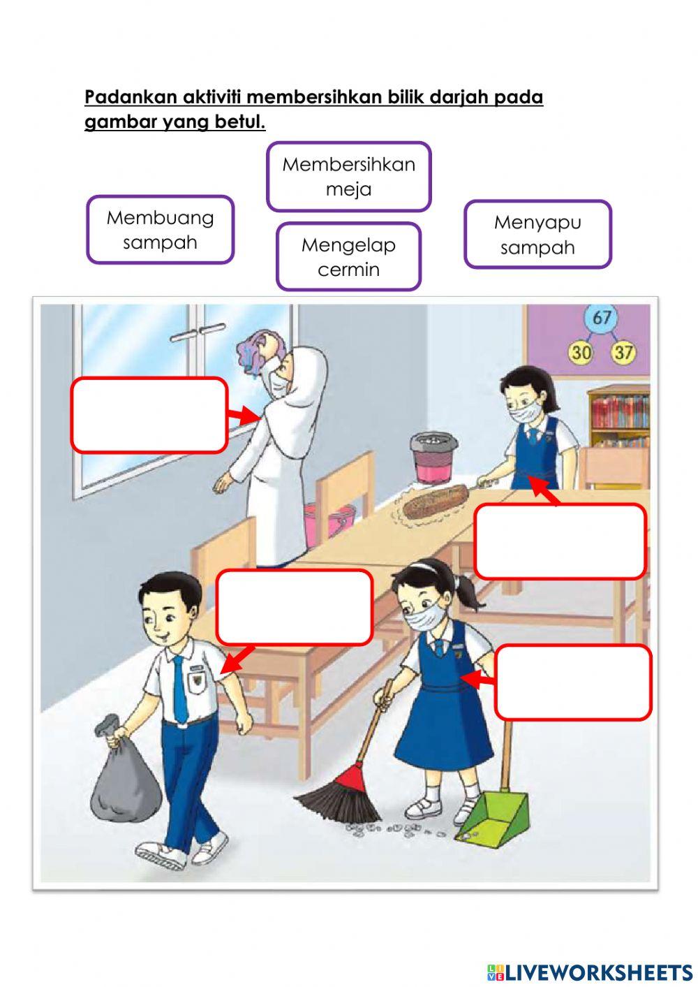 Membersihkan bilik darjah 1302095 | AZLINA AZLI | Live