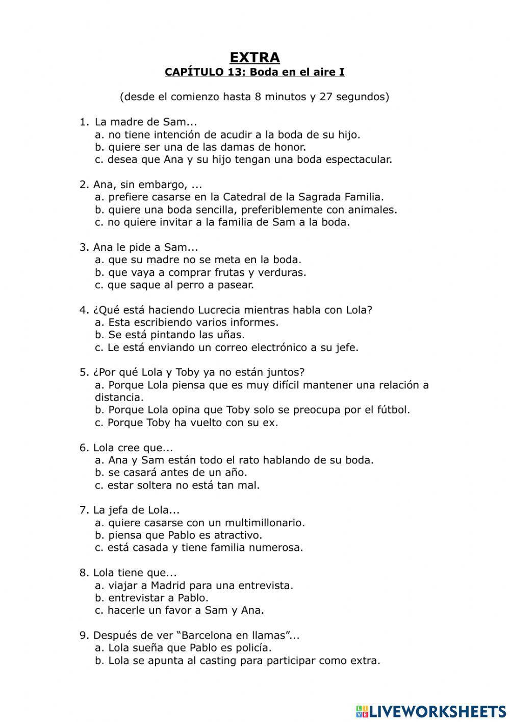 Extra 38 worksheet | Live Worksheets