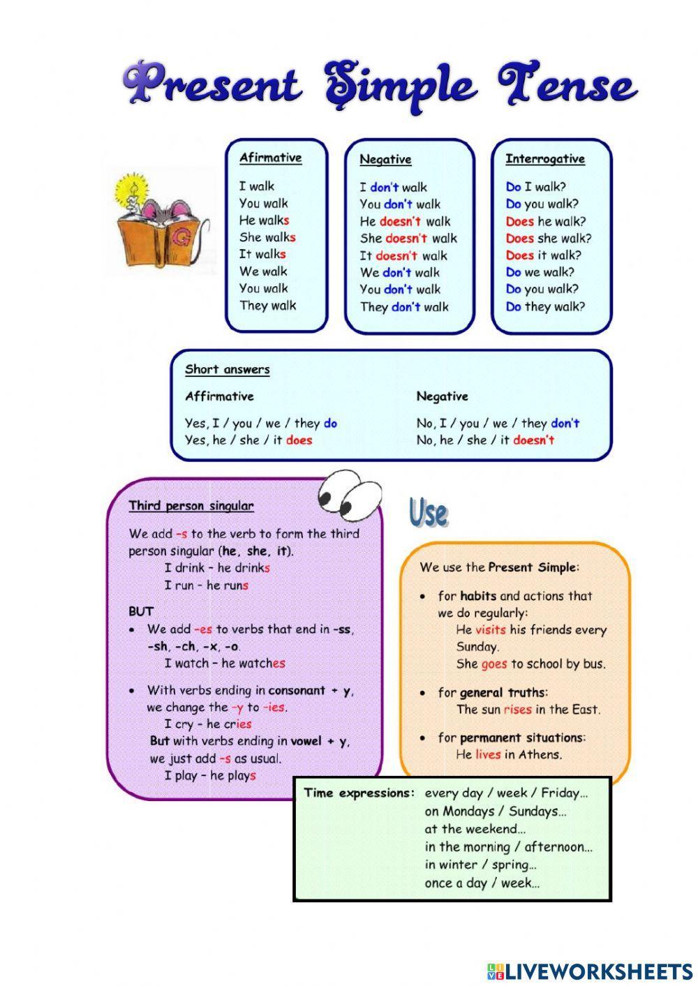 Simple Present … | Free Interactive Worksheets | 1304022