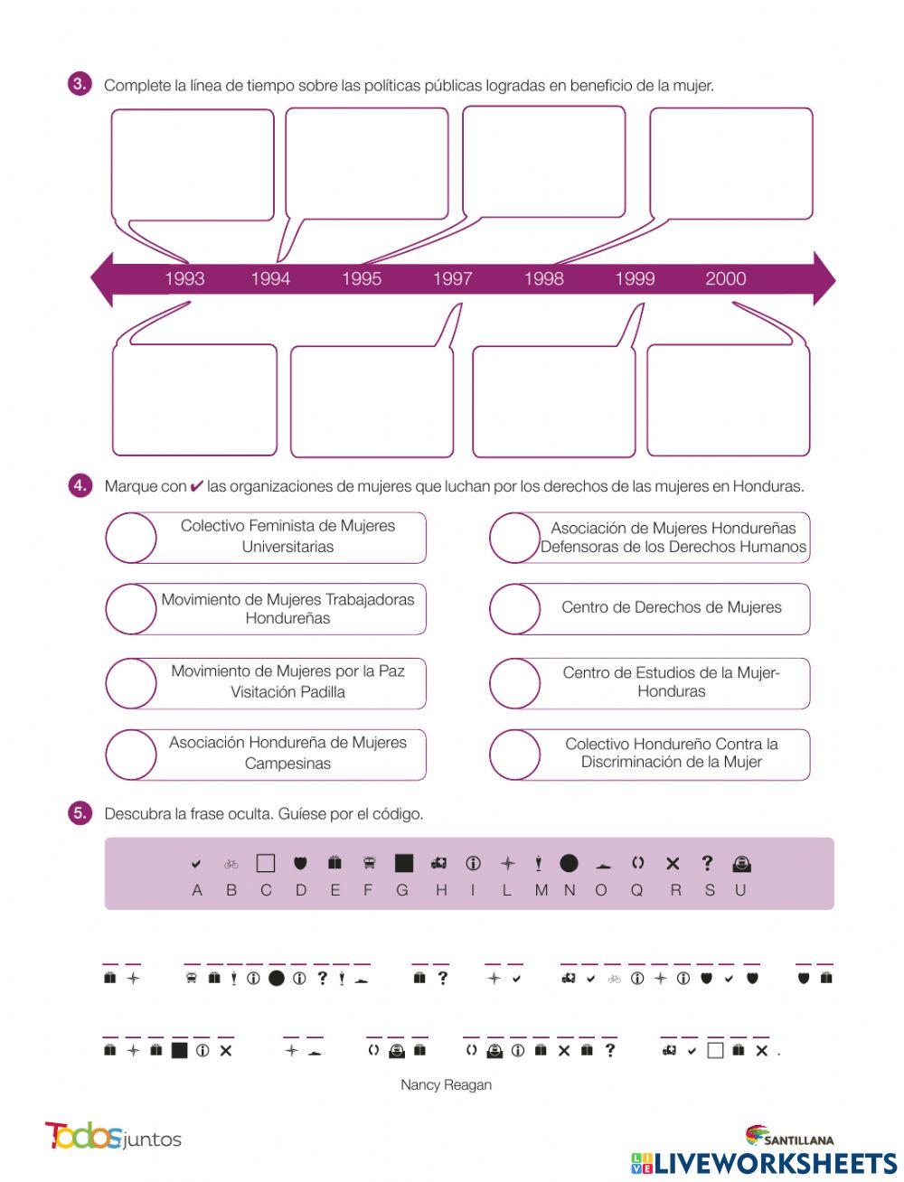 Panorama comtemporaneo worksheet | Live Worksheets