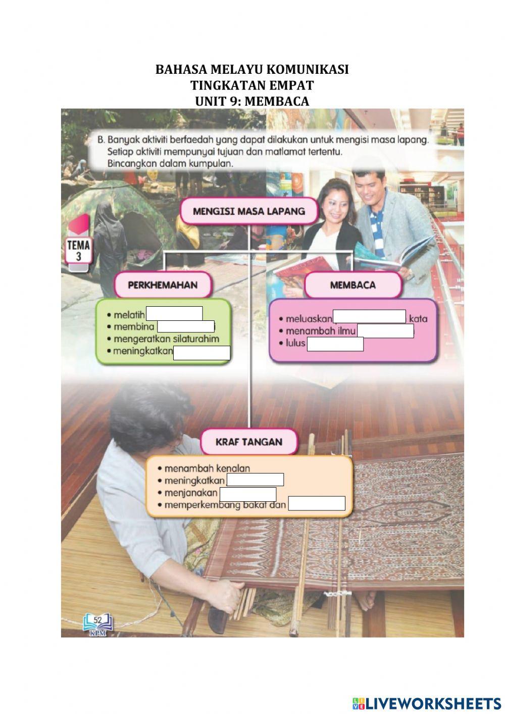 Unit 9:membaca worksheet | Live Worksheets