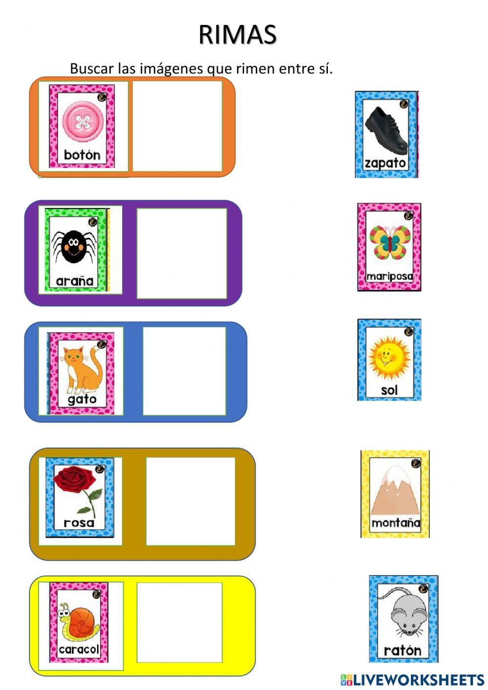 Rimas | Free Interactive Worksheets | 1304797