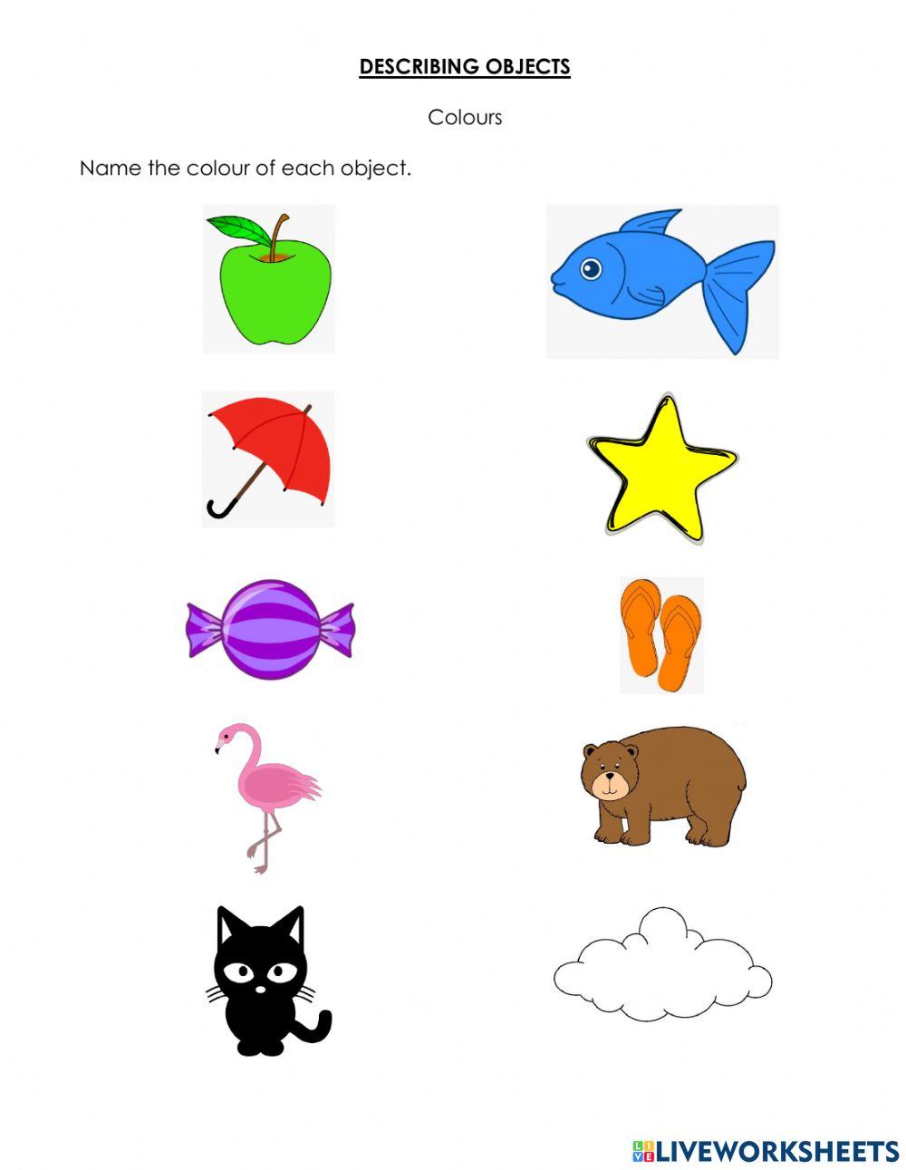 Colours online exercise for 2 | Live Worksheets