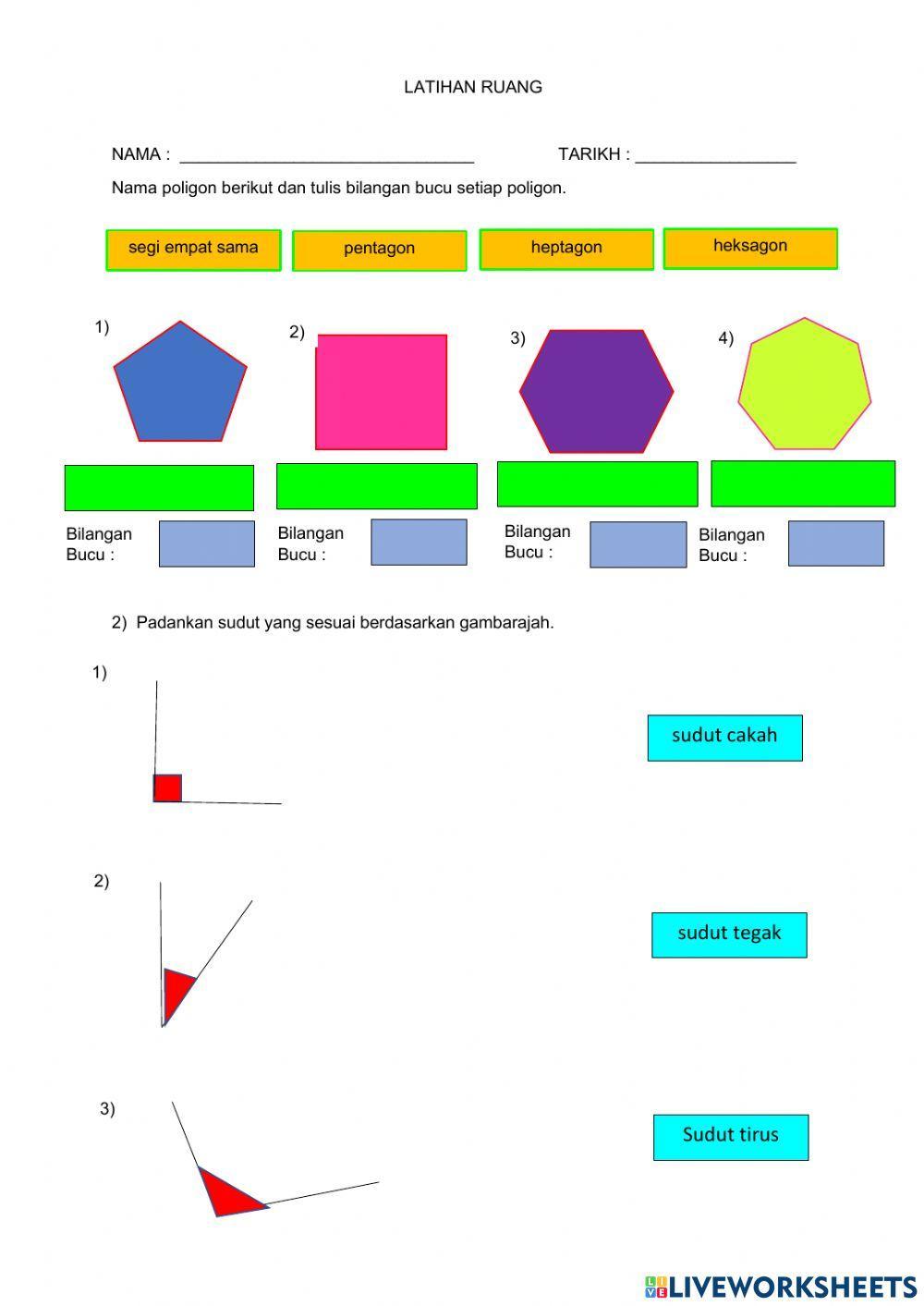 Ruang | Free Interactive Worksheets | 1305755