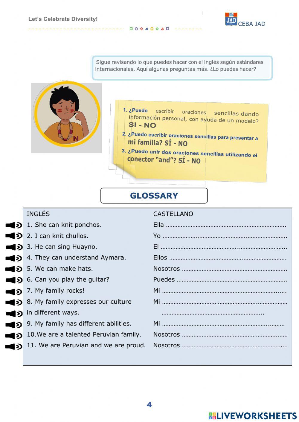 Activity 3: Let’s Celebrate Diversity! interactive worksheet | Live ...