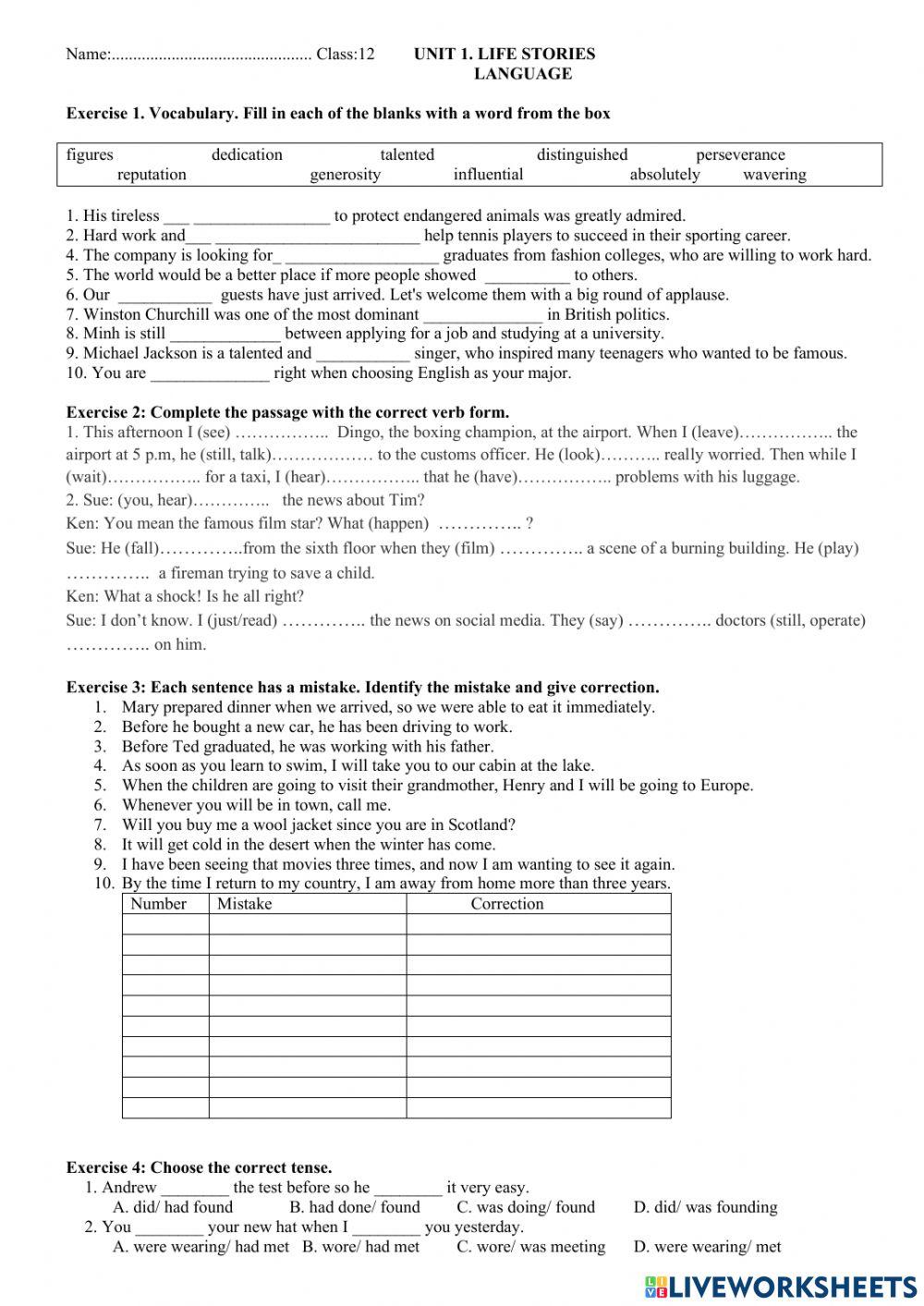 Grade 12 unit 1 life stories-language 1306185 | nttgiang