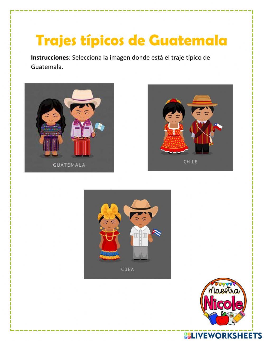 Trajes típicos de Guatemala interactive worksheet | Live Worksheets
