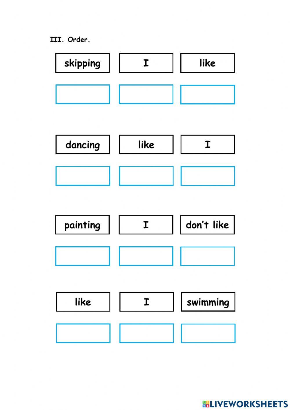 Hobbies | Free Interactive Worksheets | 1306528