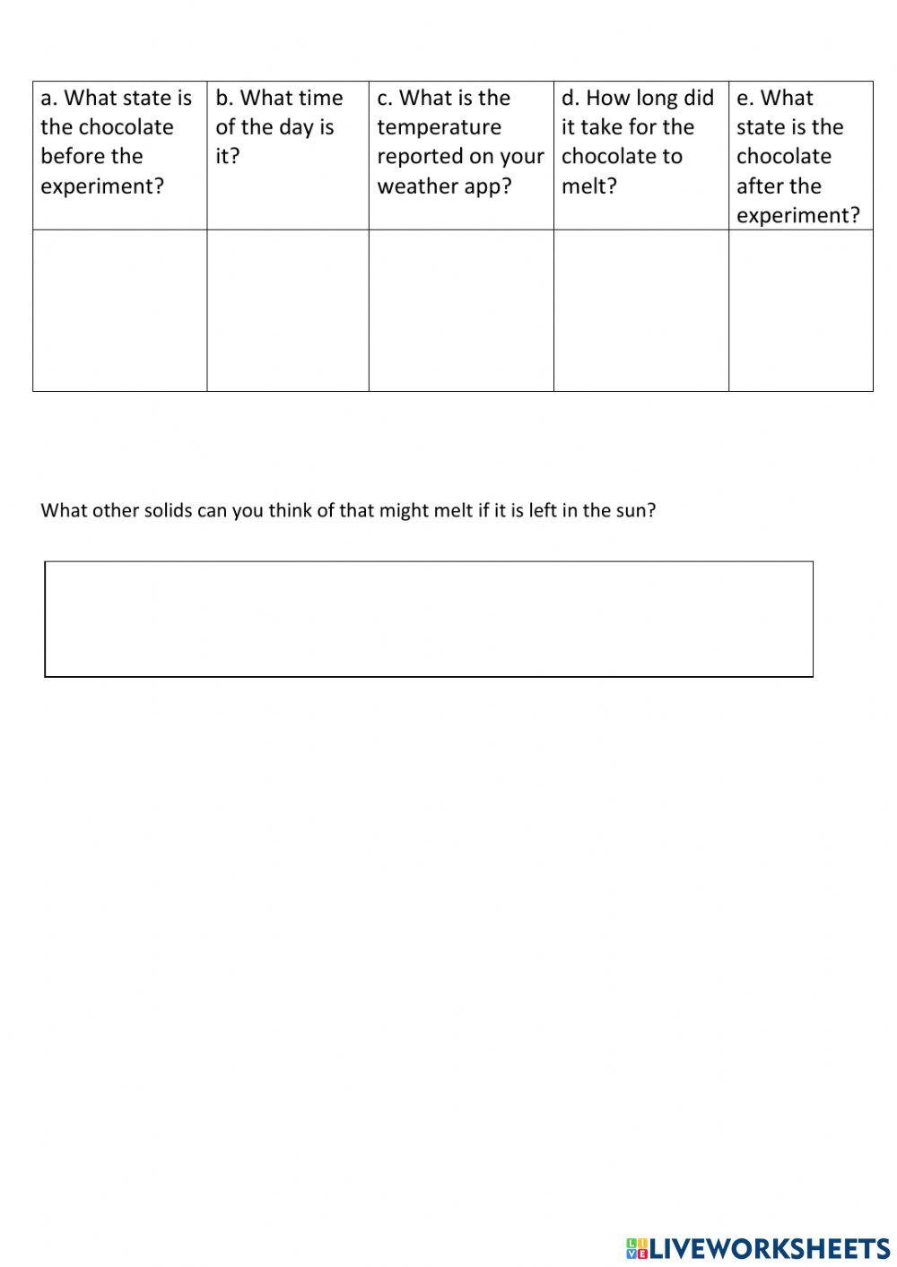 Science Week 3 Lesson 2 worksheet | Live Worksheets