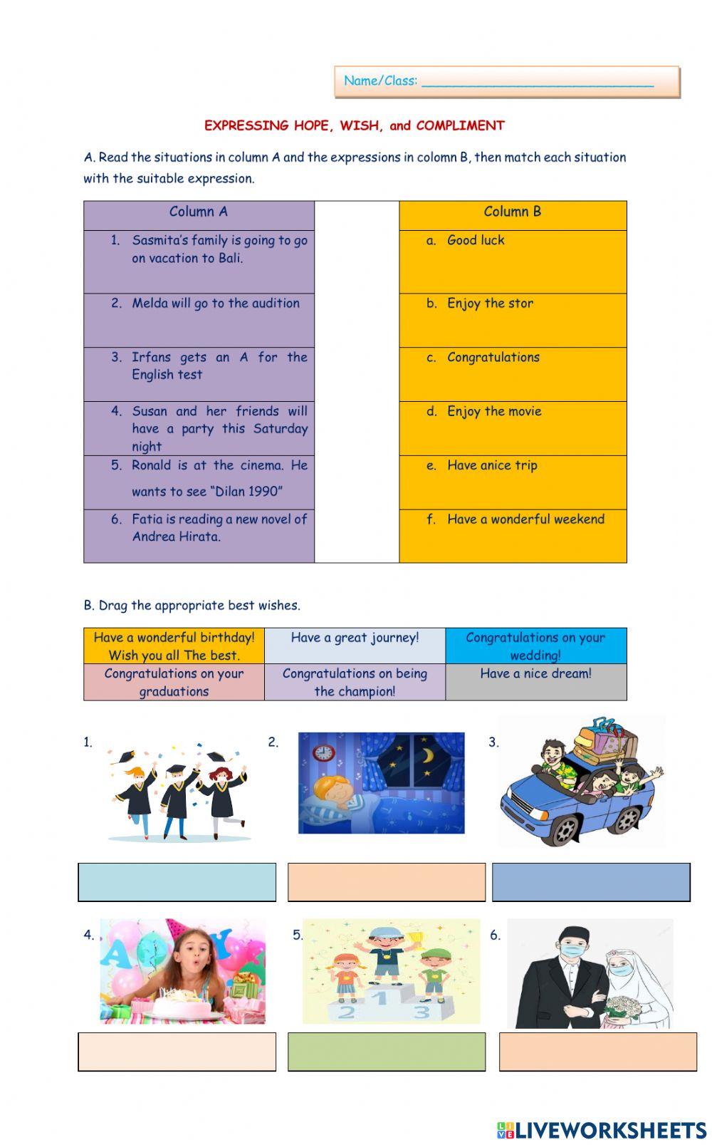5140150 | Expressing Hope, Wish and Compliment | Zuliana