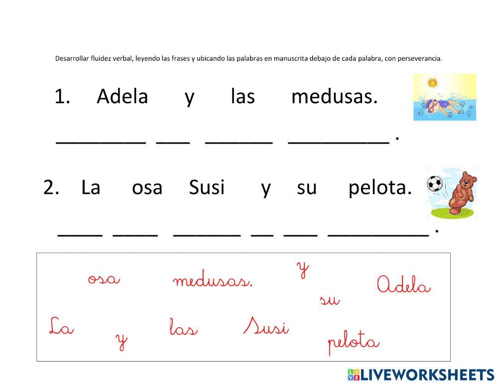 Letra Y como conector worksheet | Live Worksheets