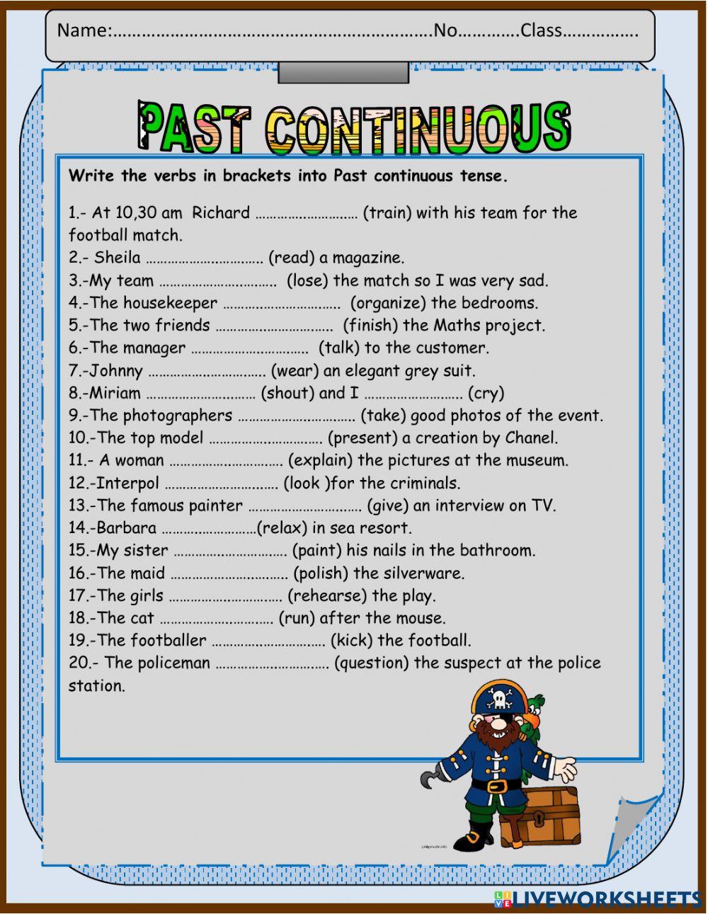past continuous… | Free Interactive Worksheets | 3760607
