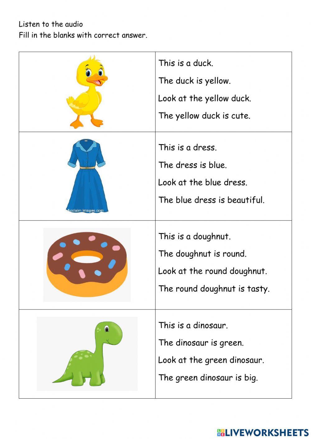 Read the Letter D worksheet | Live Worksheets