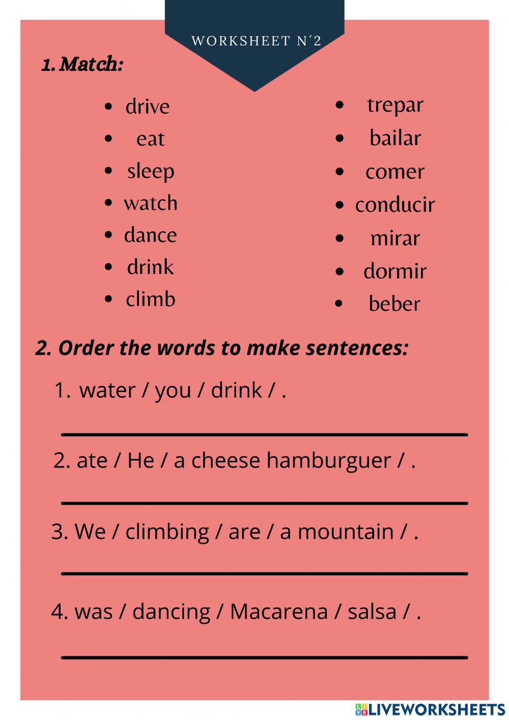 Verbs in differ… | Free Interactive Worksheets | 1308960