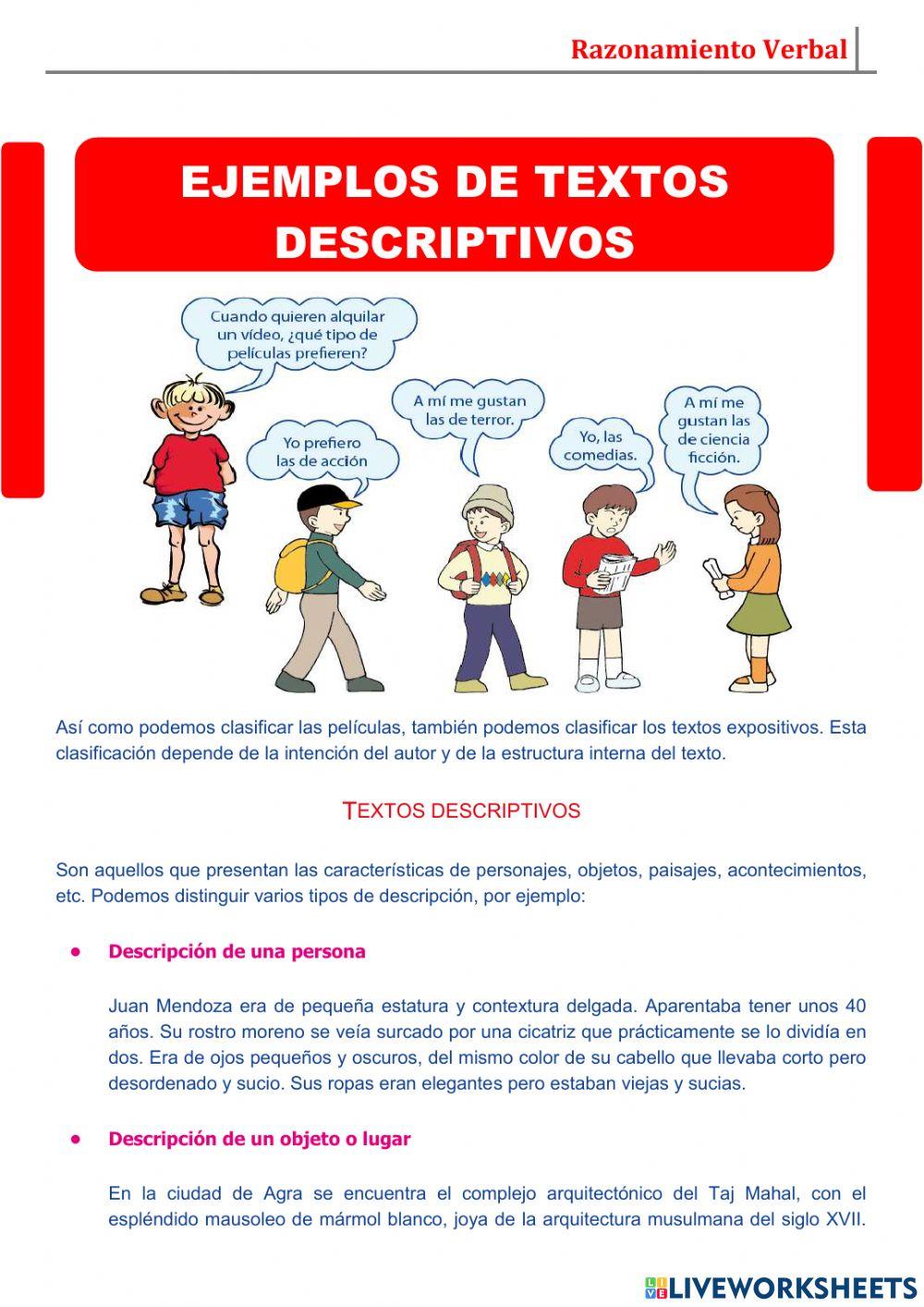 1308936 | Ejemplos de textos descriptivos | Erika