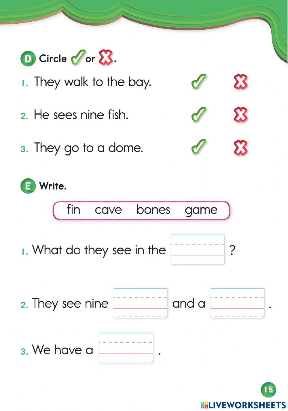 At the bay | LiveWorksheets | 1308972