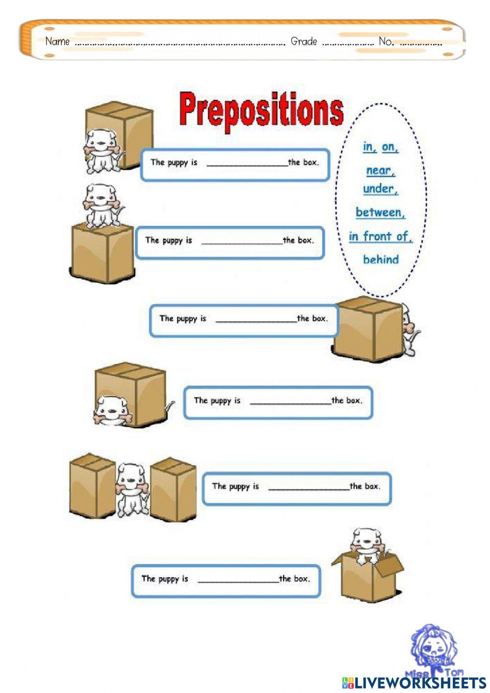 1309278 Choose The Correct Preposition Fill In The