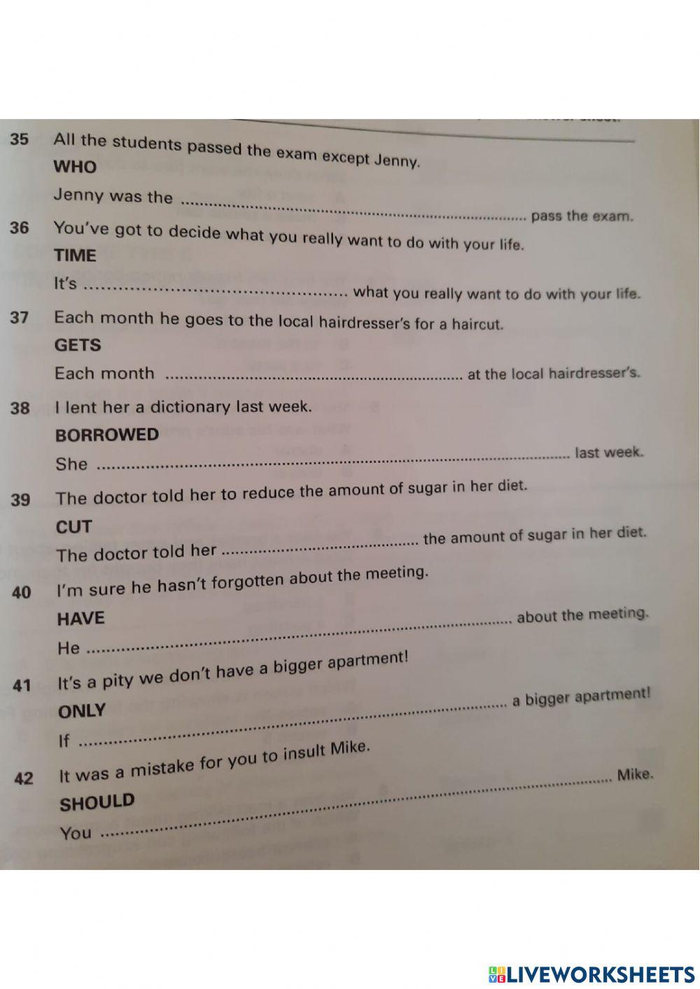 Progress test online pdf exercise | Live Worksheets