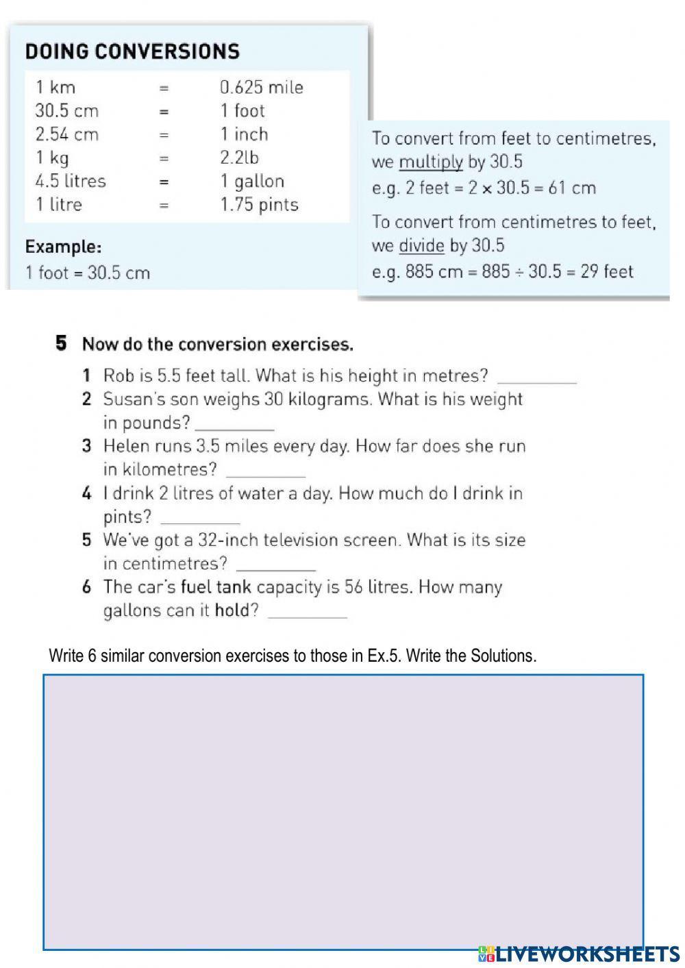 Imperial vs Metric System activity | Live Worksheets