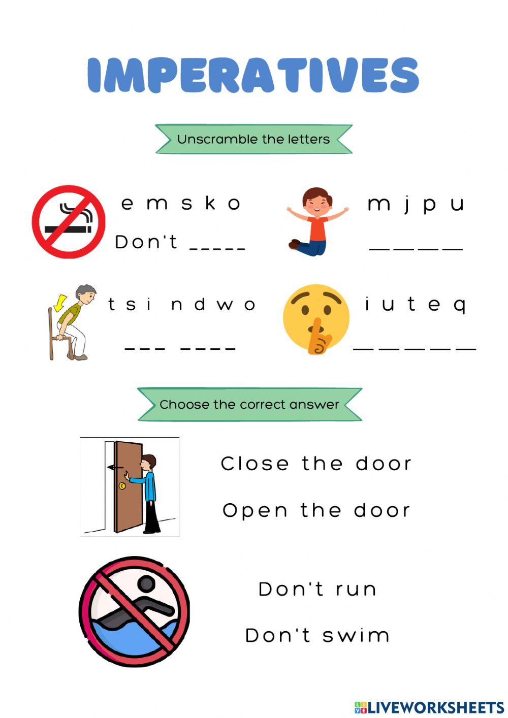 1310012 | Imperatives | Carito Kawaii | LiveWorksheets