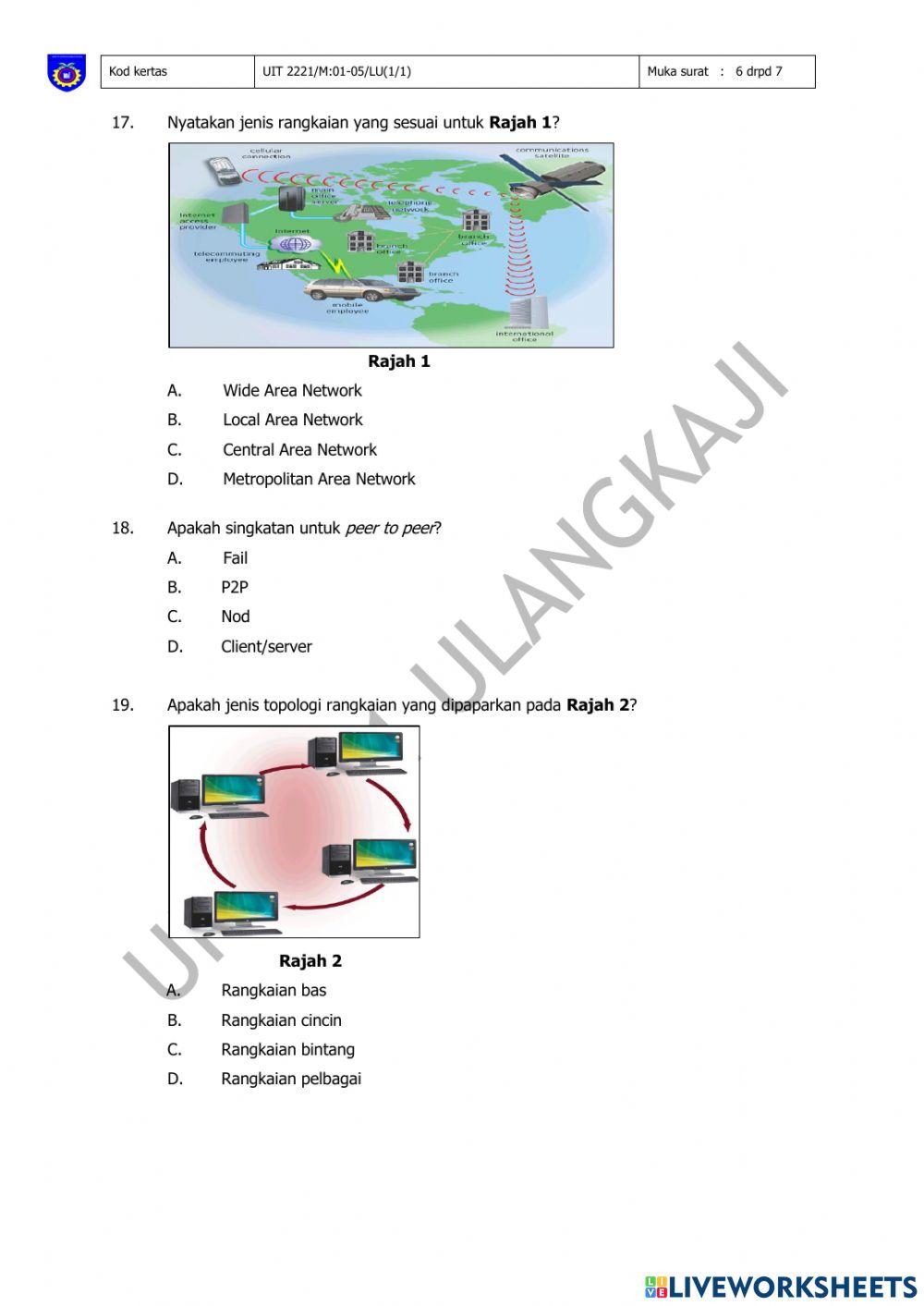 ICT Latihan Ulangkaji 1 worksheet | Live Worksheets