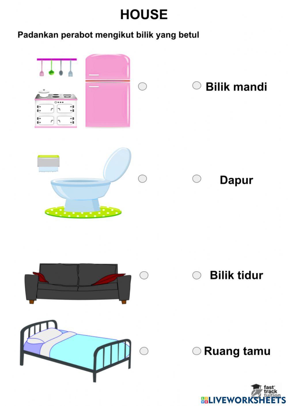 Rumah 3 interactive worksheet | Live Worksheets