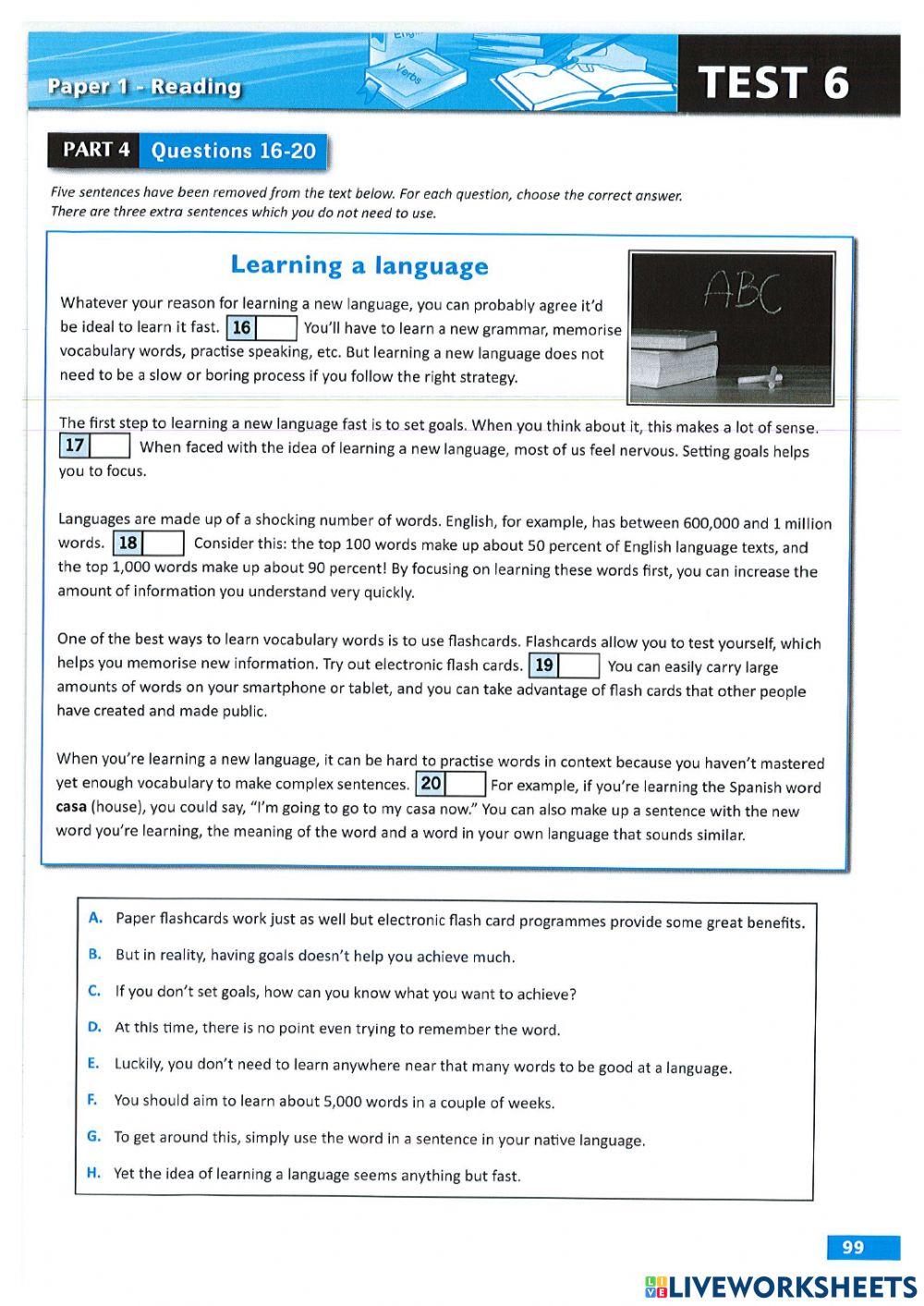7A Test6 Reading p4,5 1310730 | Thuynguyen2204 | Live