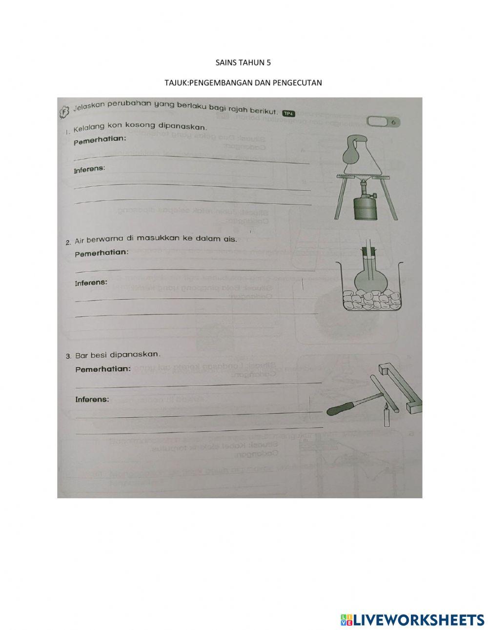 Latihan tahun 5 exercise | Live Worksheets