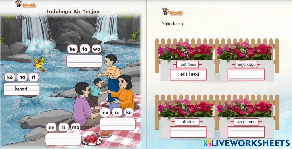 Tulis dengan betul worksheet | Live Worksheets